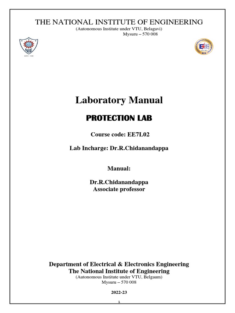 Protection Lab Manual | PDF | Engineering | Relay