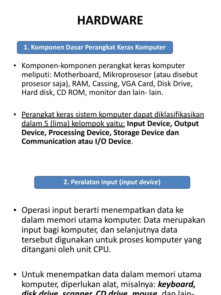Perangkat Keras | PDF | Komputer