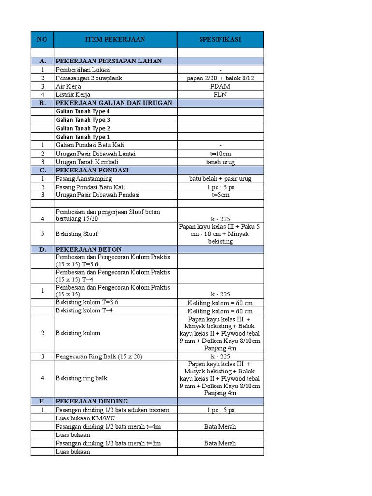 Rab Sni - Perhitungan Volume-1 | PDF