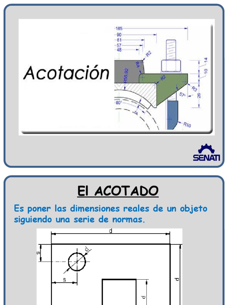 Guía de Acotación en Dibujo Técnico | PDF | Geometría