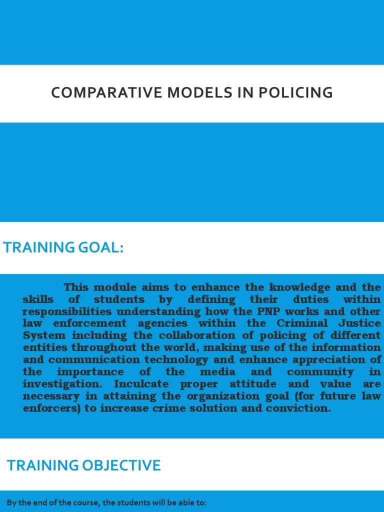 Lea 2 Comparative Models in Policing New Curriculum 2 | PDF | International Relations | World ...