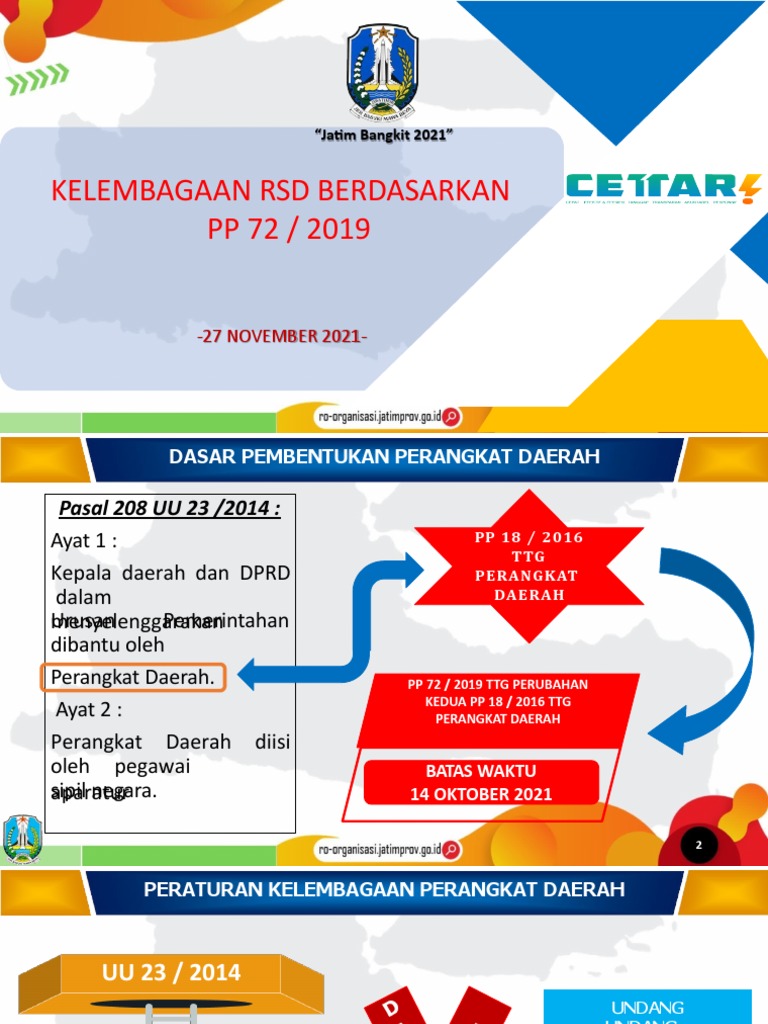 Kelembagaan RSD Berdasarkan PP 72 2019 | PDF