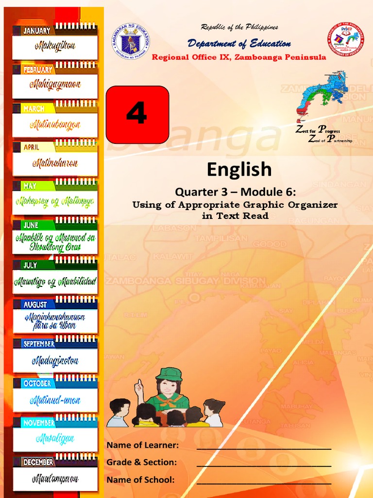 English. Quarter 3 Module 6 - Using of Appropriate Graphic Organizer in ...