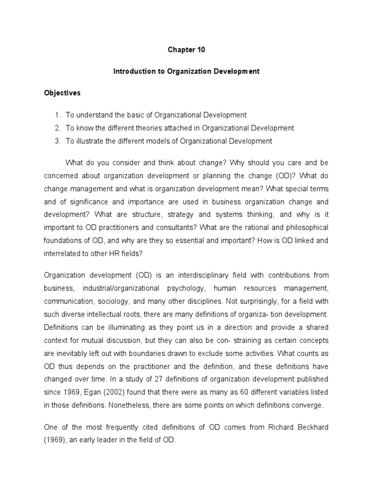 Introduction to Organizational Development | PDF | Organization ...