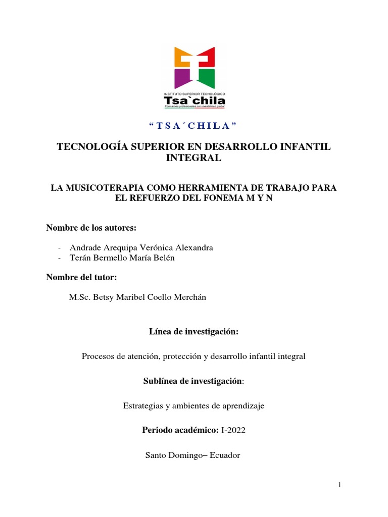 Proyecto Integrador | PDF | Sonido | Aprendizaje