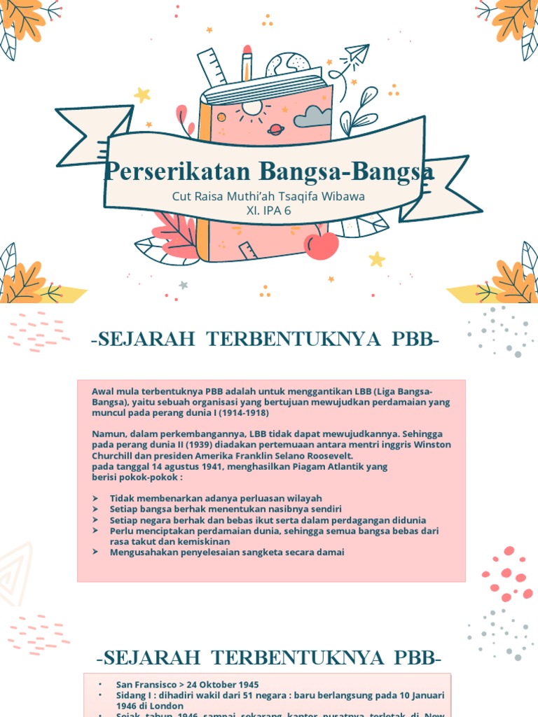 Sejarah dan Tujuan PBB | PDF