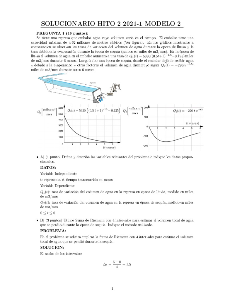 Hito 2 2021 1 Modelo 2 | Descargar gratis PDF | Agua | Reservorio