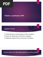 1899 Constitution | PDF | President Of The Philippines | World Politics