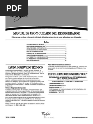 Números De Modelo De Refrigerador Whirlpool