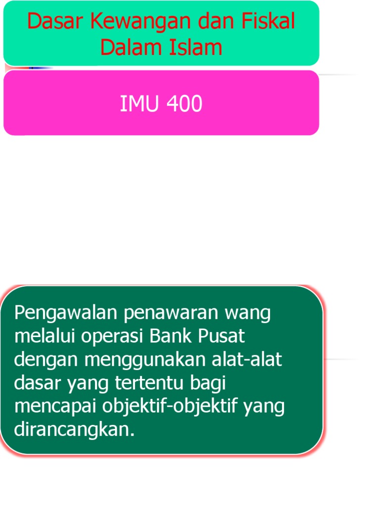 Bab 9 & Bab 10 Dasar Kewangan & Fiskal | PDF