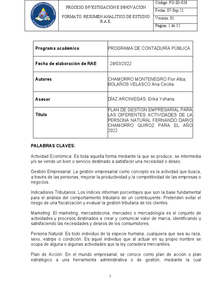 Ejemplo RAE | PDF