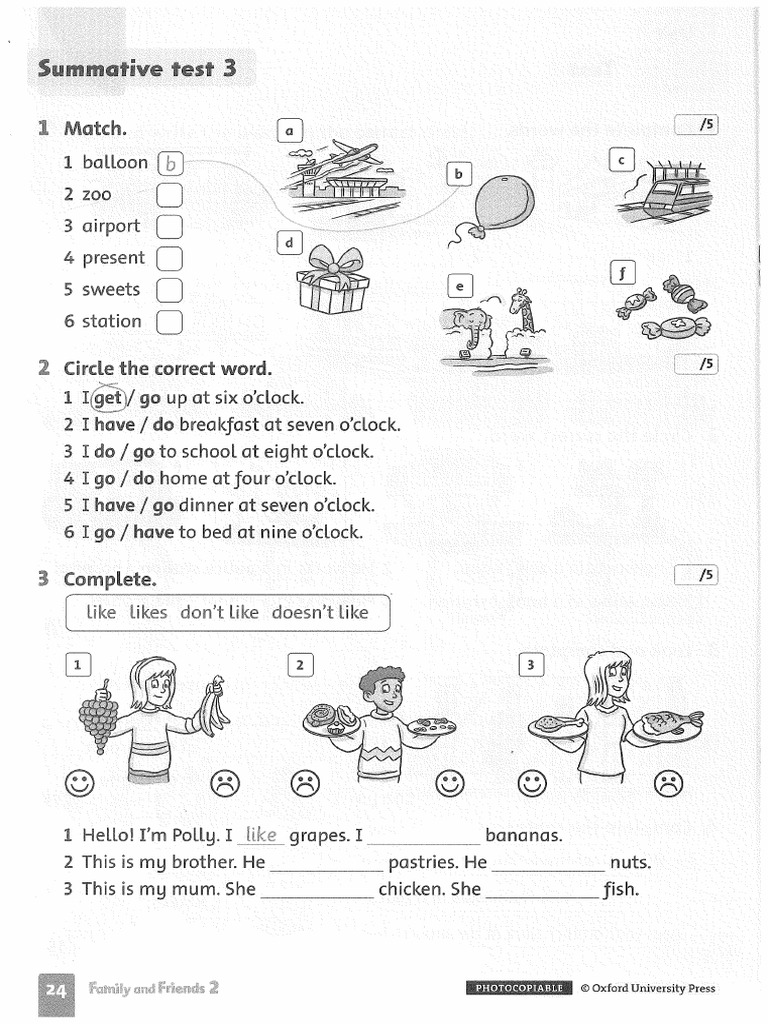 Family and Friends 2 Testing and Evaluation Book Full PDF | PDF