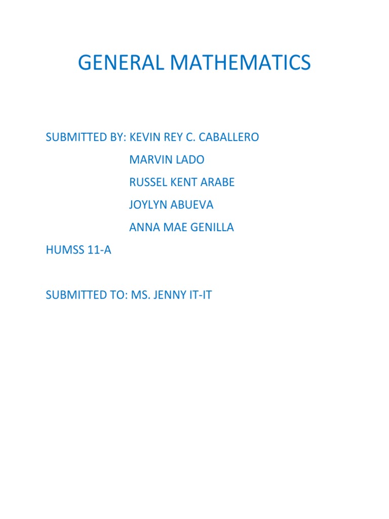 General Mathematics | PDF | Bacteria | Mathematics