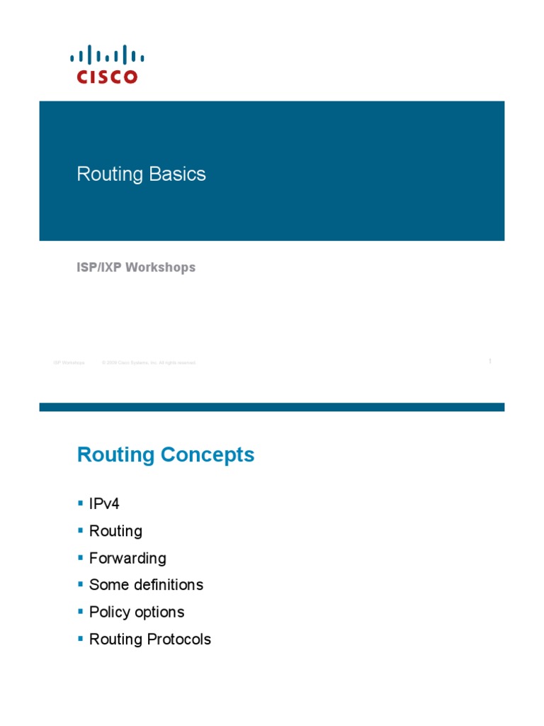Routing Basics: ISP/IXP Workshops | PDF | Routing | Router (Computing)