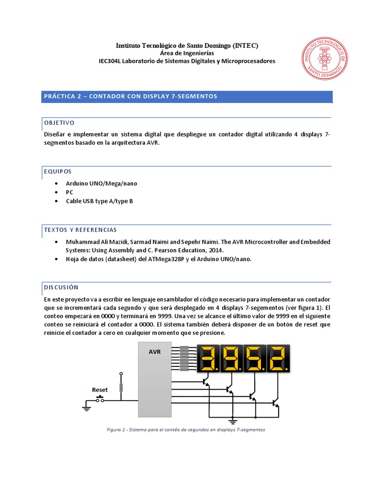 P02 Lab Display 7seg ASM V1.0 | PDF | Electrónica | Hardware de la computadora