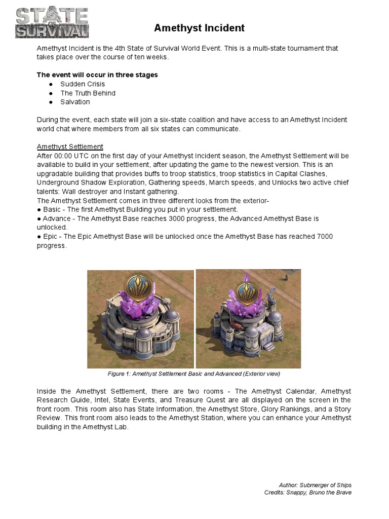 Amethyst State of Survival (SOS) | PDF