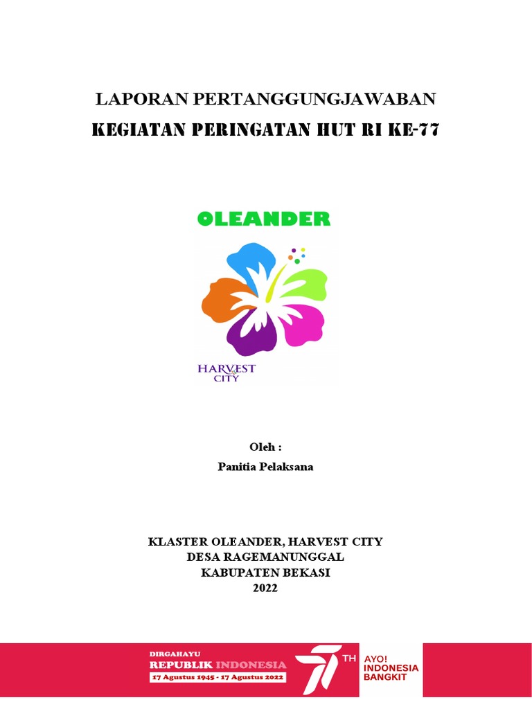 Draft LPJ HUT RI 77 - KLASTER OLEANDER - 18.08.2022 | PDF