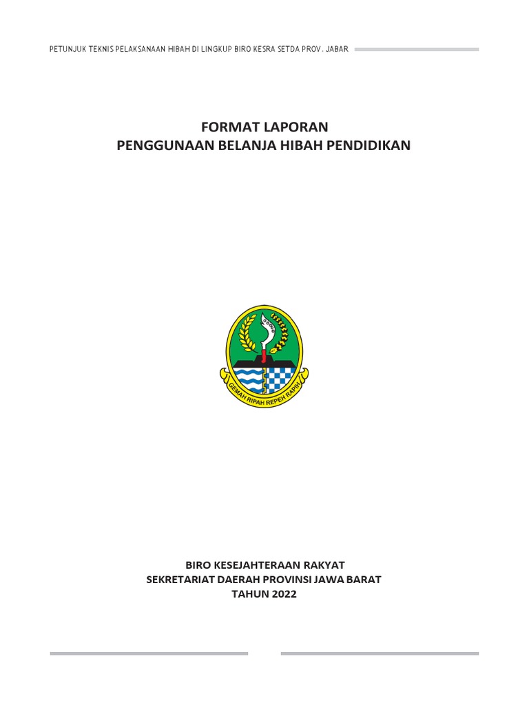 Format Laporan Hibah Pendidikan 2022 | PDF | Pengelolaan Keuangan & Uang