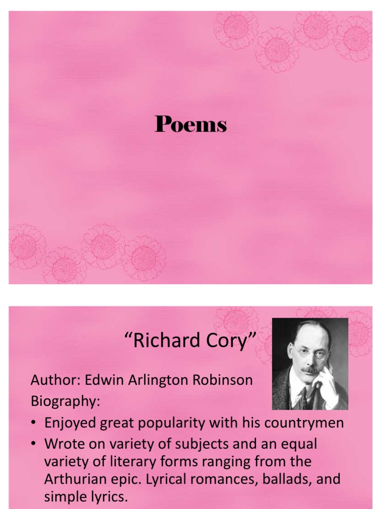 Poems of Edwin Arlington Robinson | PDF | Poetry | Thou
