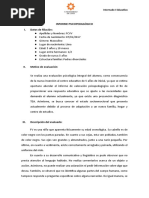 INFORME PSICOLOGICO Liam | PDF | Espectro autista | Cociente de ...