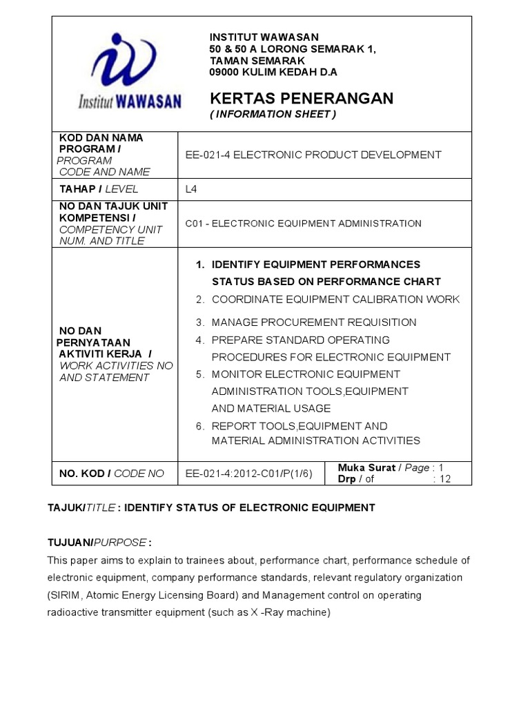 Kertas Penerangan: Program Code and Name | PDF