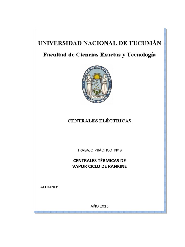 Ciclo Rankine en Centrales Térmicas | PDF | Termodinámica | Gases
