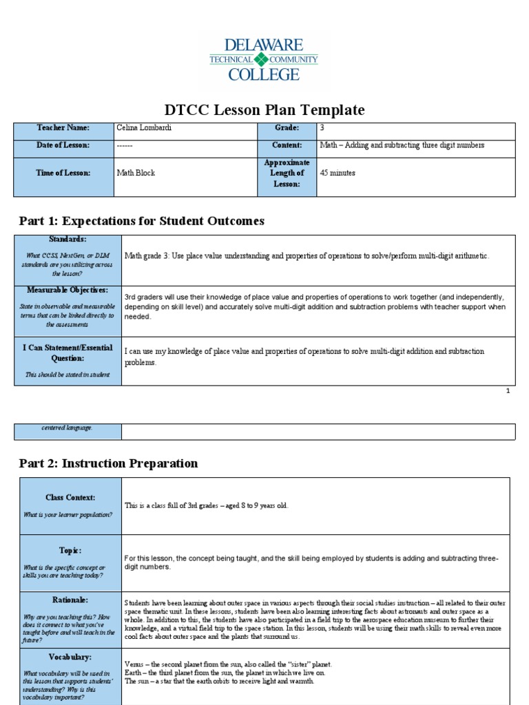 Math Thematic Unit Lesson Plan | PDF | Educational Assessment ...