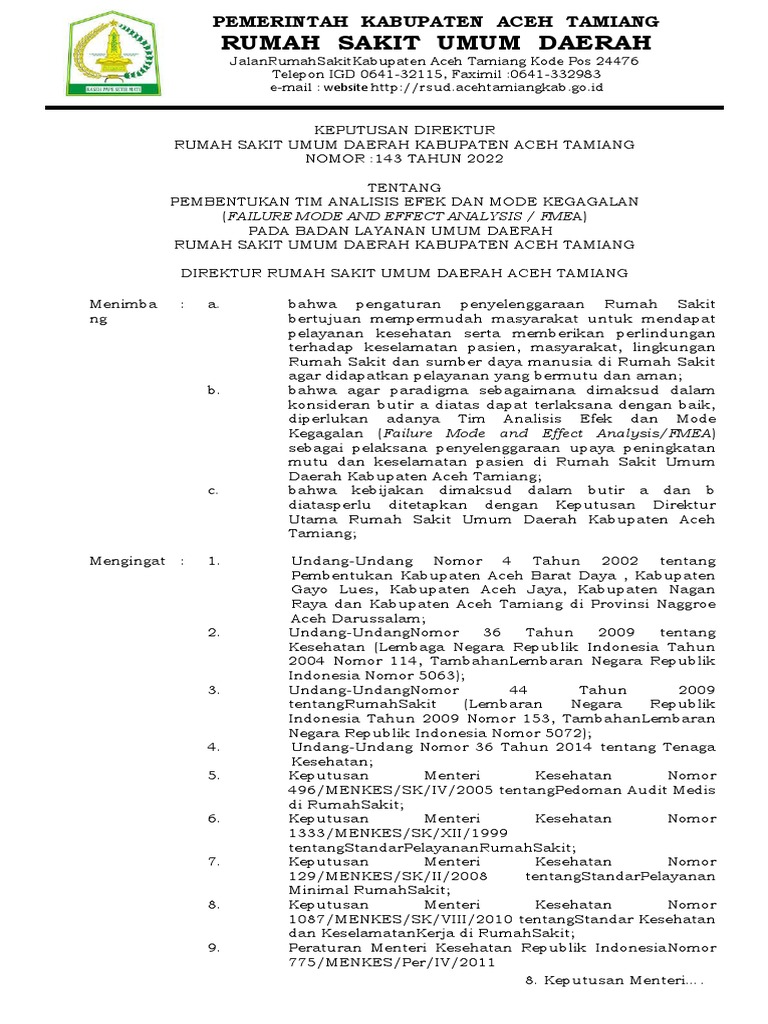 SK Tim Fmea 2022 | PDF
