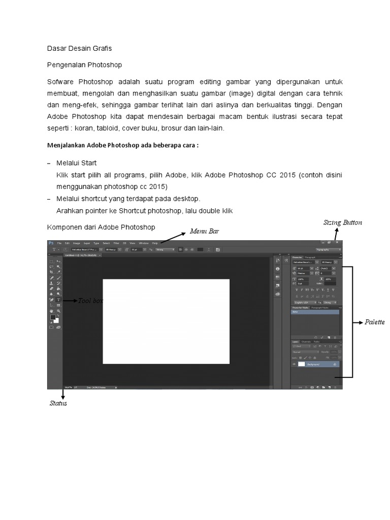 BAB 1 Dasar Desain Grafis (Pengenalan Photoshop) | PDF