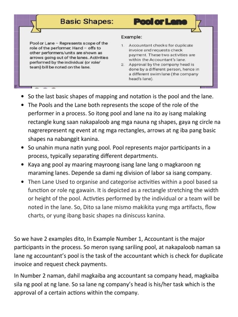 Understanding Pools and Lanes in Mapping | PDF
