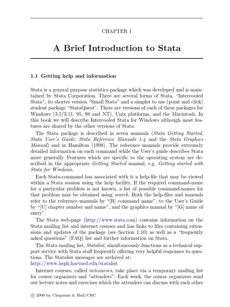 Stata 1 | PDF