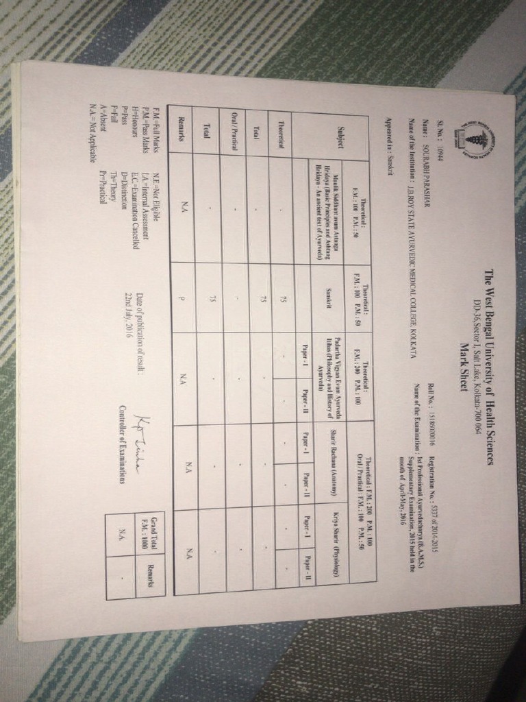 Result Wbuhs | PDF