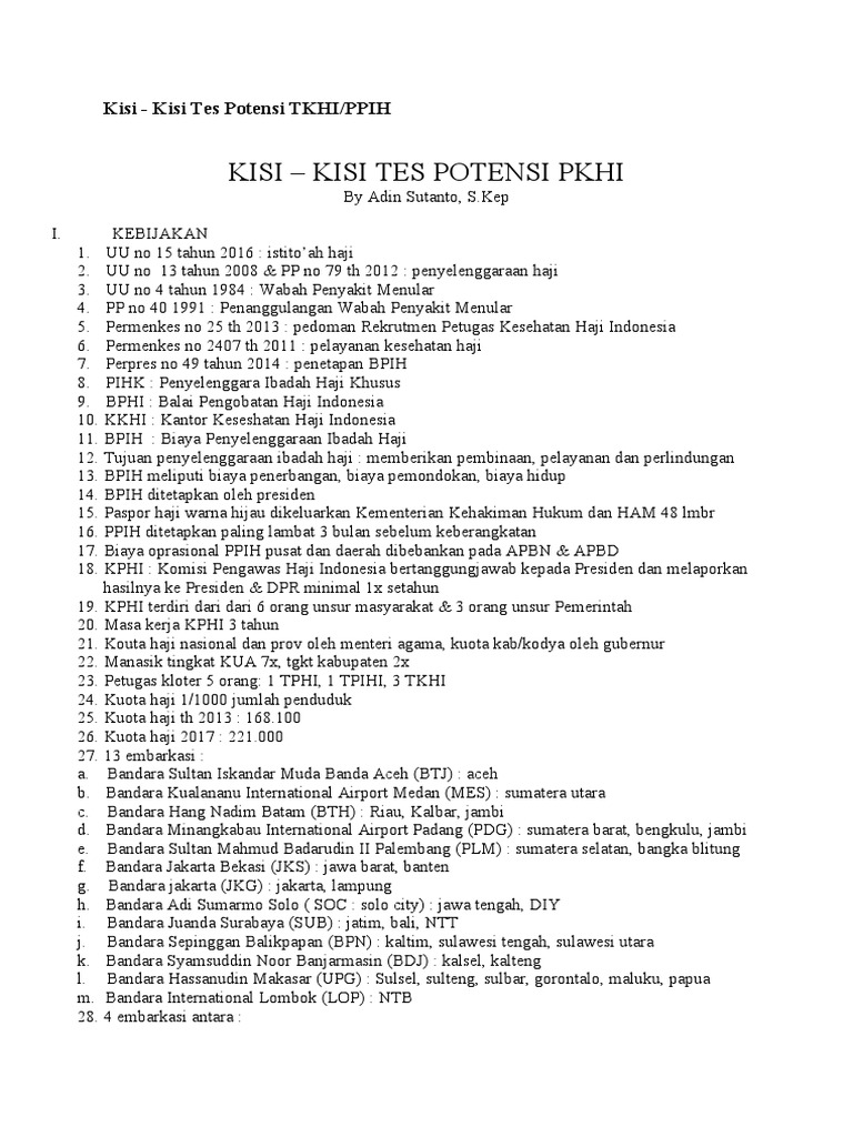 Kisi Kisi Tkhi | PDF