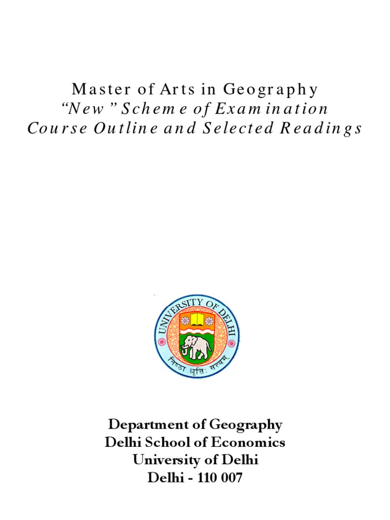 MA Geography Syllabus Overview | PDF | Geographic Information System ...
