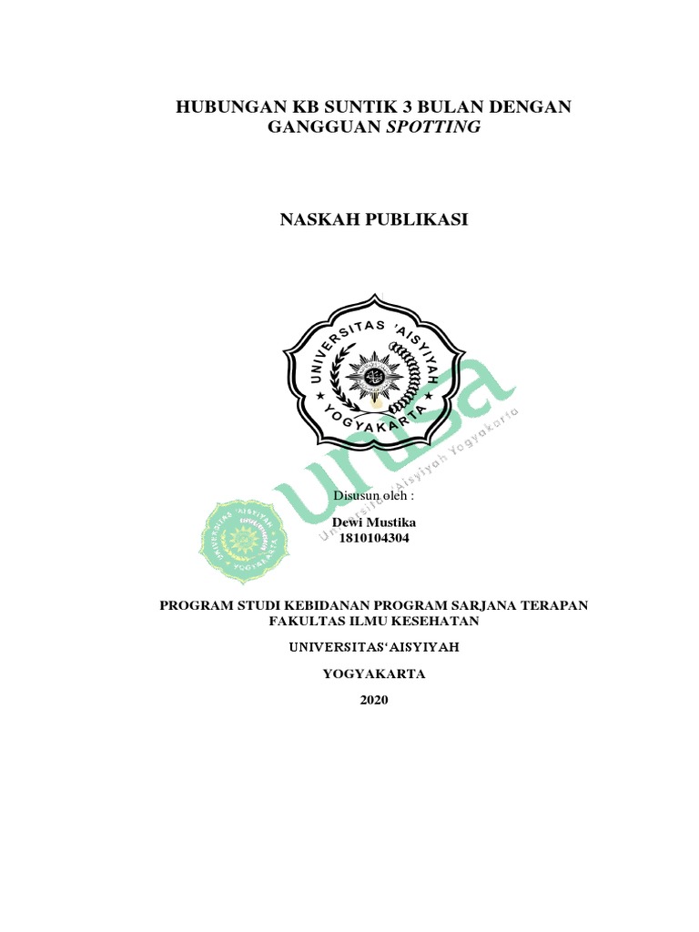 Hubungan KB Suntik 3 Bulan Dengan Gangguan Spotting | PDF