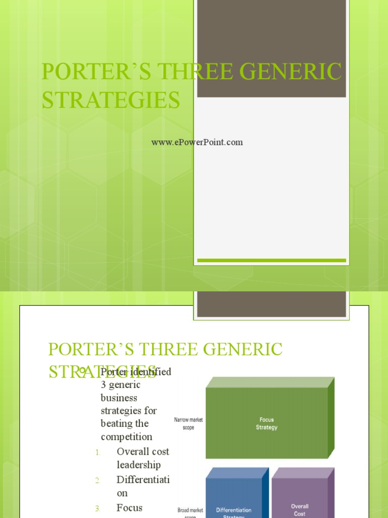 Porter's Three Generic Strategies | PDF | Business | Finance & Money ...