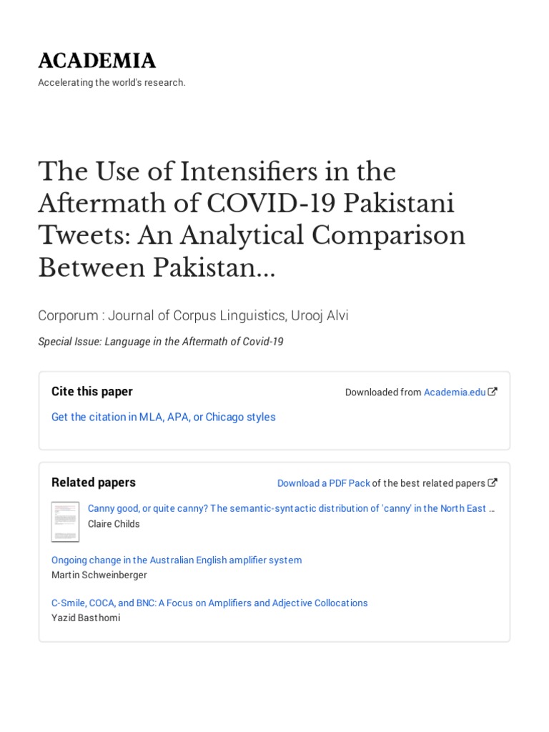 The Use of Intensifiers | PDF | Adjective | English Language