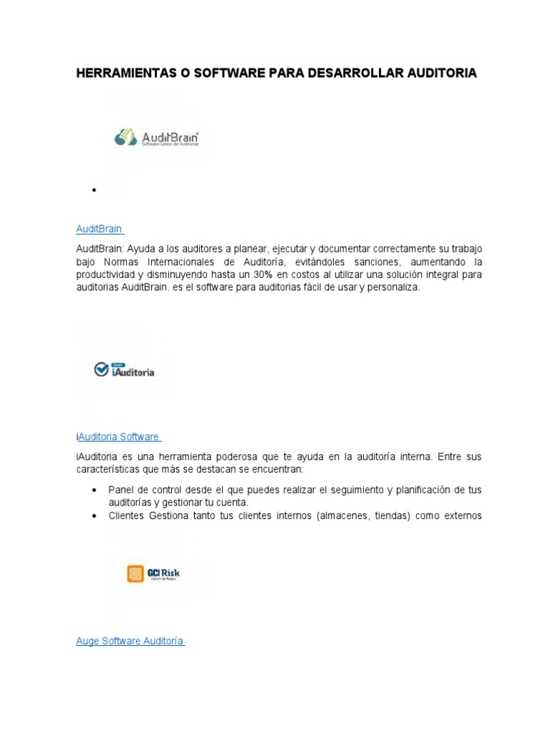 Herramienta para Auditoria Informatica | PDF