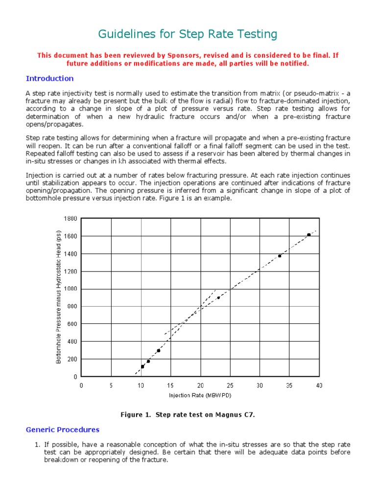 Step Rate Test | PDF | Petroleum Reservoir | Pressure