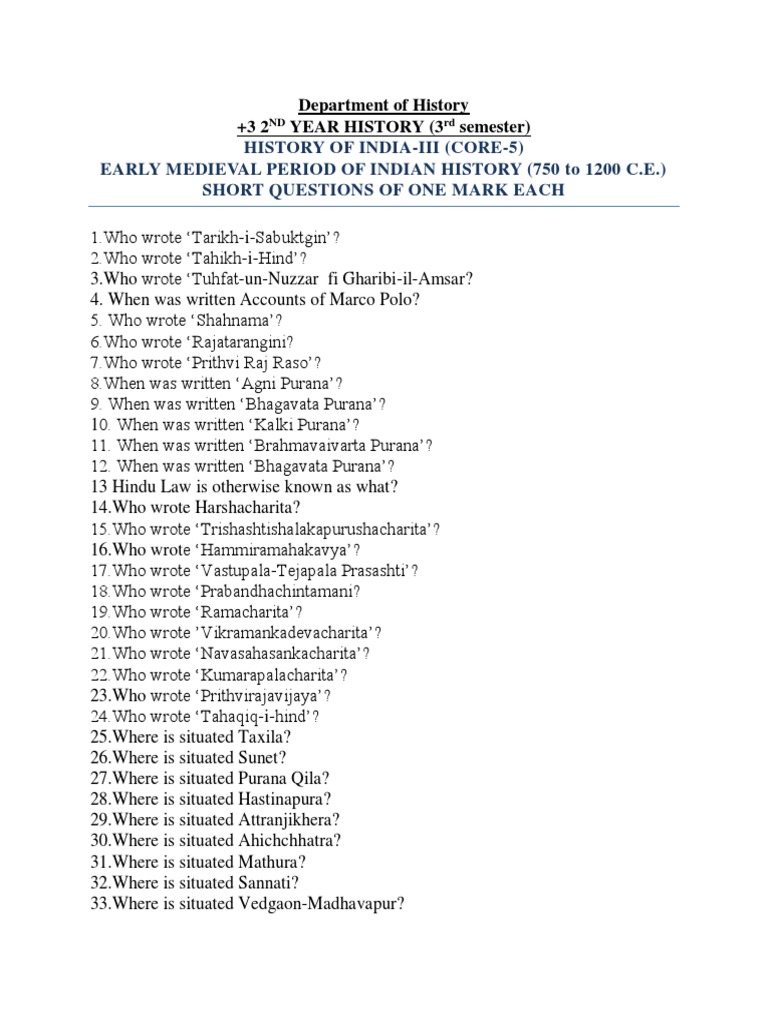 Important Questions | PDF | Renaissance