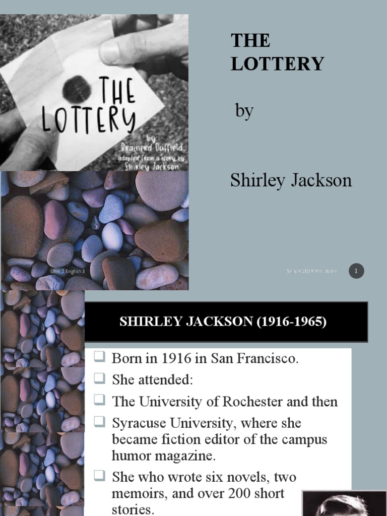Shirley Jackson The Lottery PowerPoint Sept 4 2019 | PDF | General Fiction