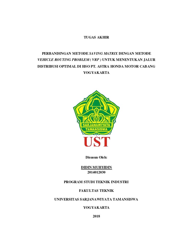 Perbandingan Saving Matrix Dan VRP | PDF