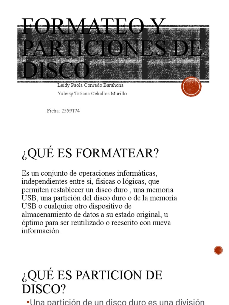 Formateo y Las Particiones de Disco | PDF | Juegos y actividades