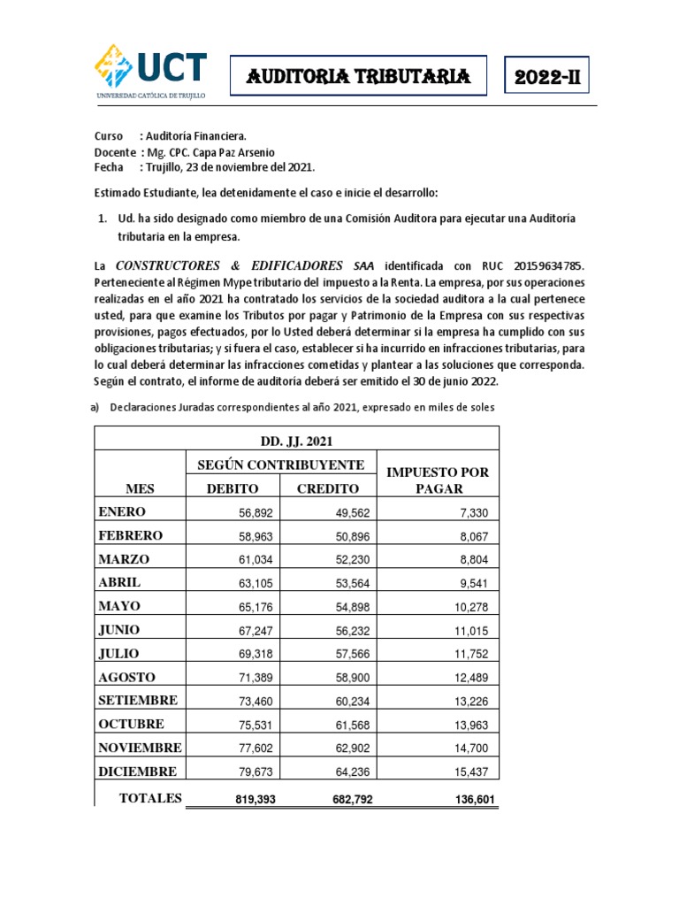 Auditoria Tributaria | PDF | Auditoría | Impuestos