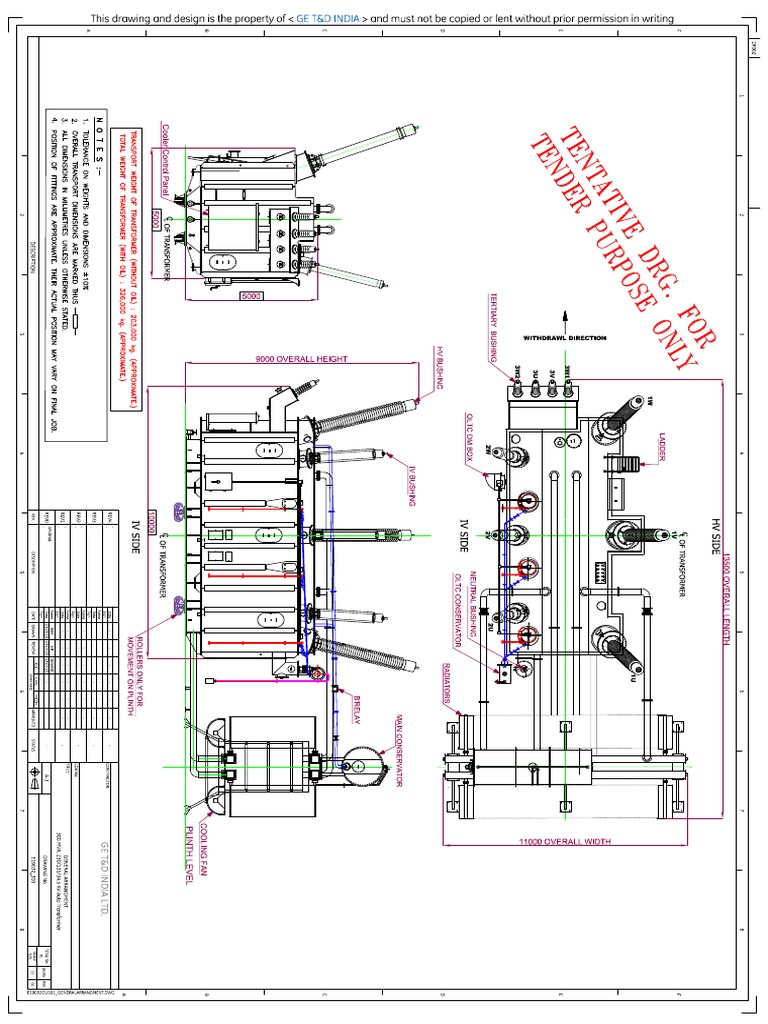 300 Mva Tender Ga Drawing | PDF