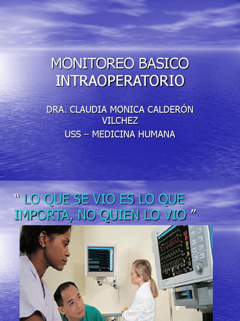 Monitoreo Básico Intraoperatorio | PDF | Sistema circulatorio | Presión ...