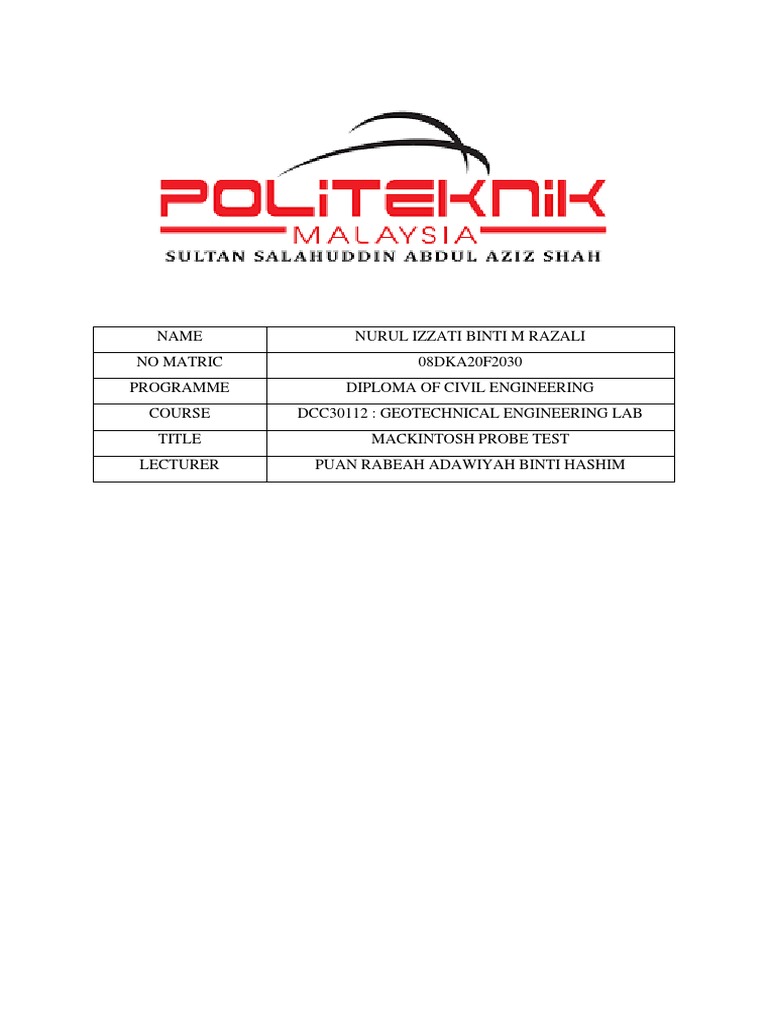 Mackintosh Probe Test f2030 | PDF