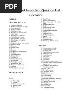 MBBS 1st Year Anatomy Short Notes | PDF