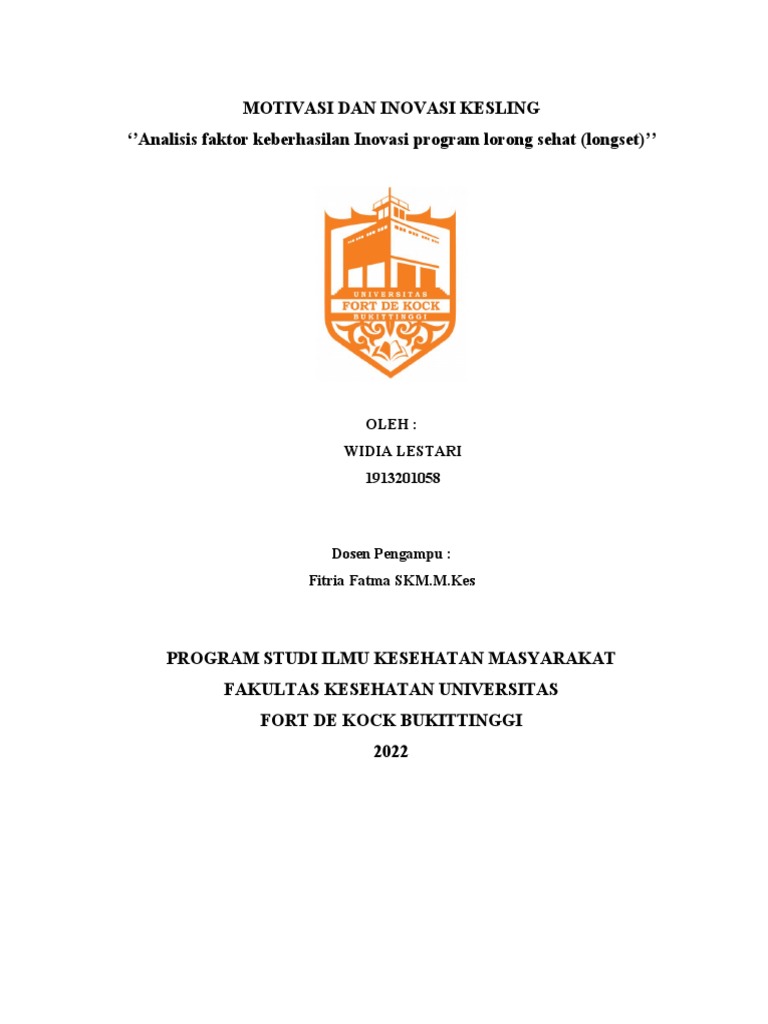 Widia Lestari 1913201058 - Motivasi Dan Inovasi Kesling Penilaian ...