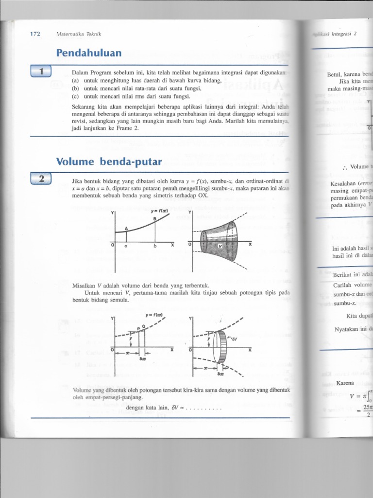 Aplikasi Integral Volume Benda Putar | PDF
